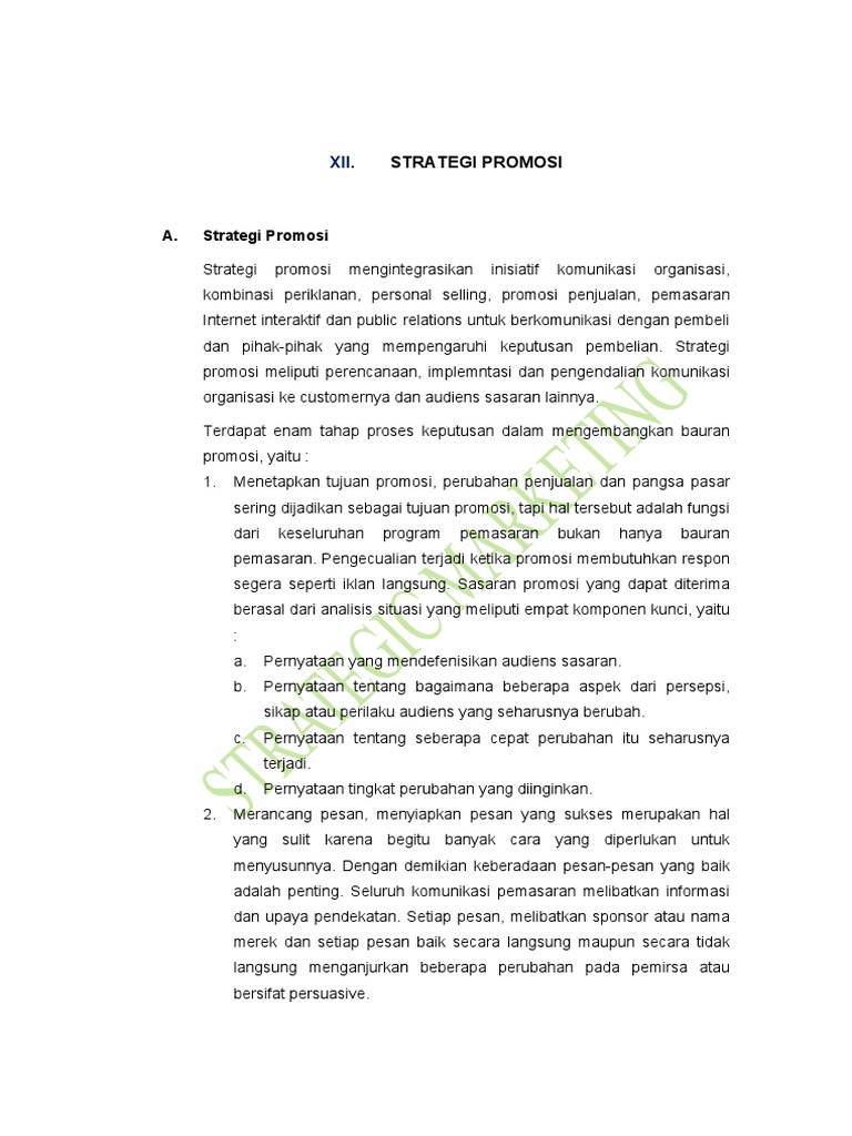 p13 Strategi Promosi | PDF