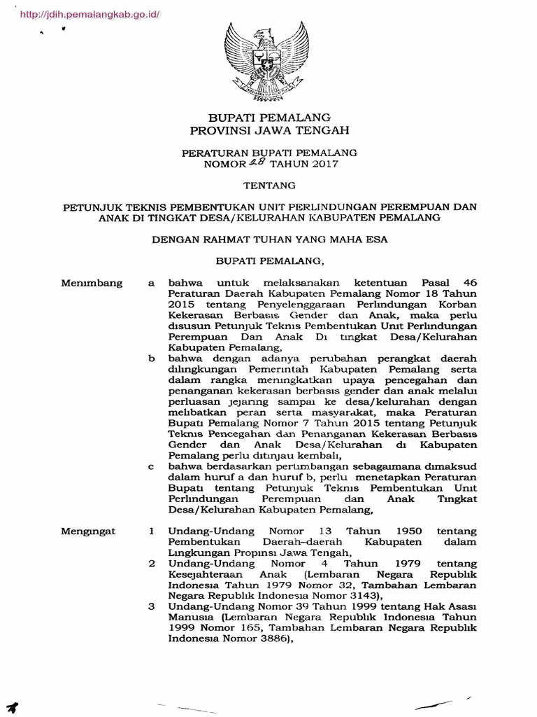 Pembentukan UPPA Desa Pemalang | PDF