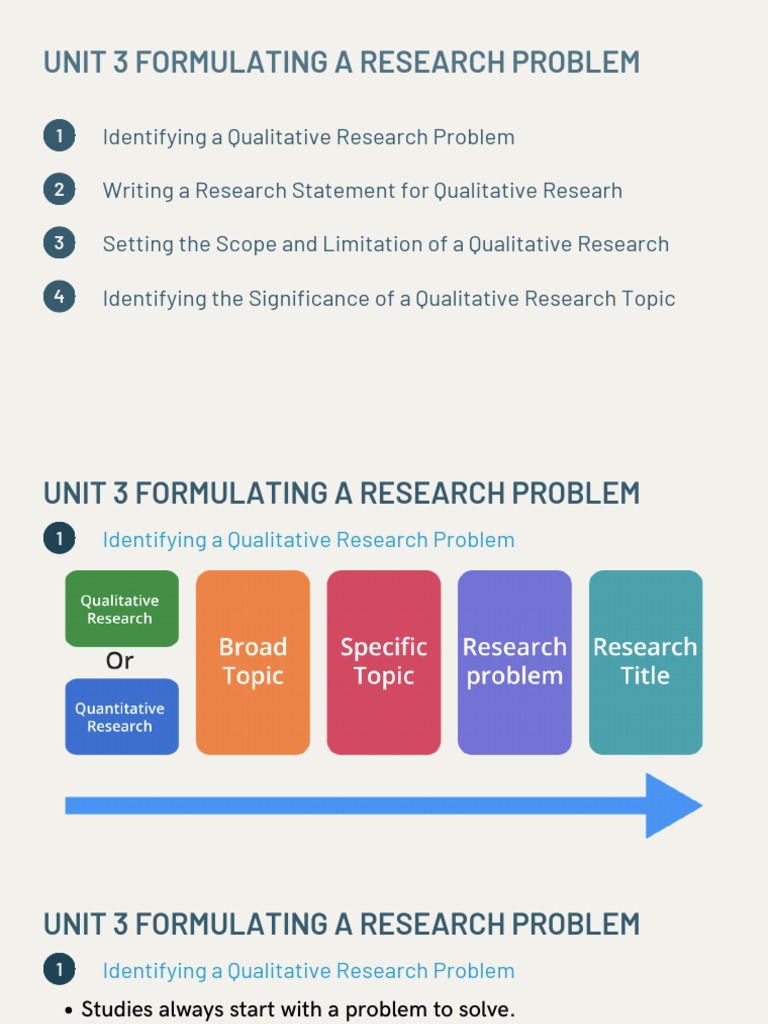 Significance of A Qualitative Research Topic | PDF | Qualitative ...