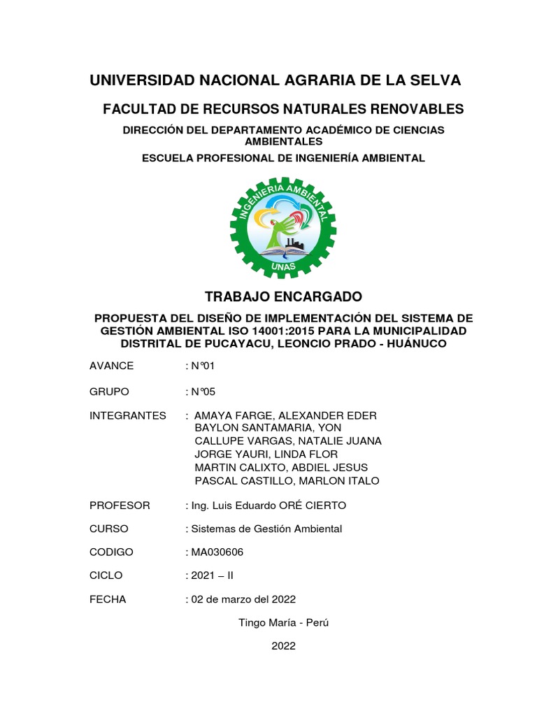 Modelo de Caratulas para Todos Los Trabajos 2021-2 | PDF | Business | Ingeniería