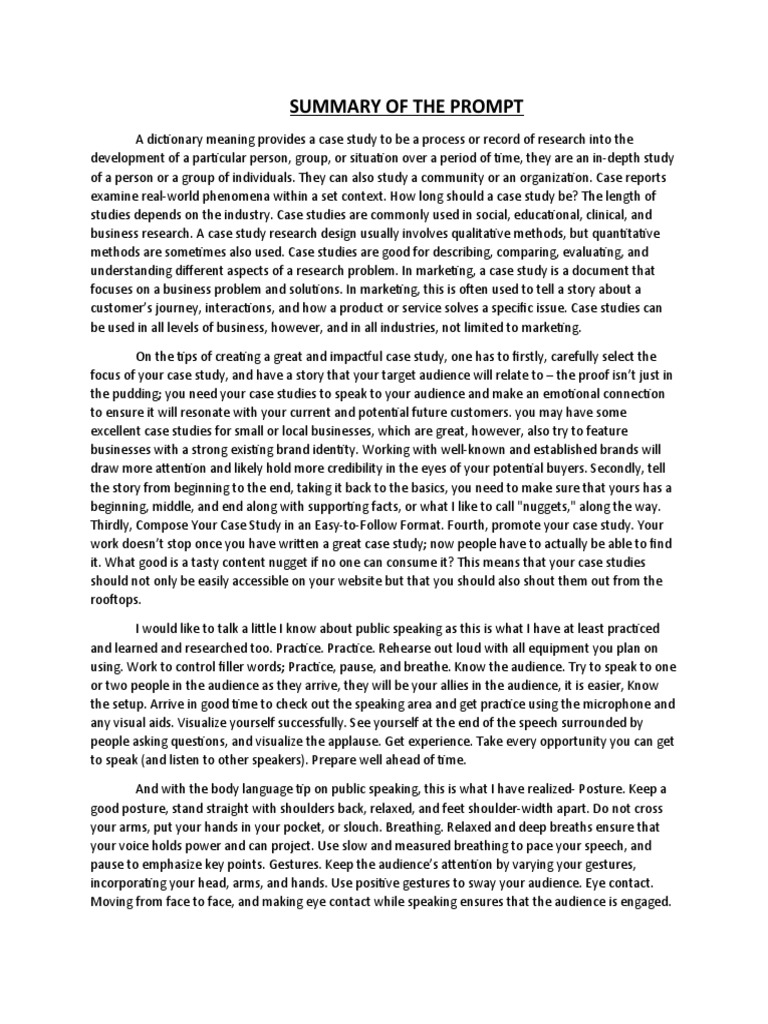 Guidelines for Creating Effective Case Studies: Focusing on Content, Structure, Promotion and ...