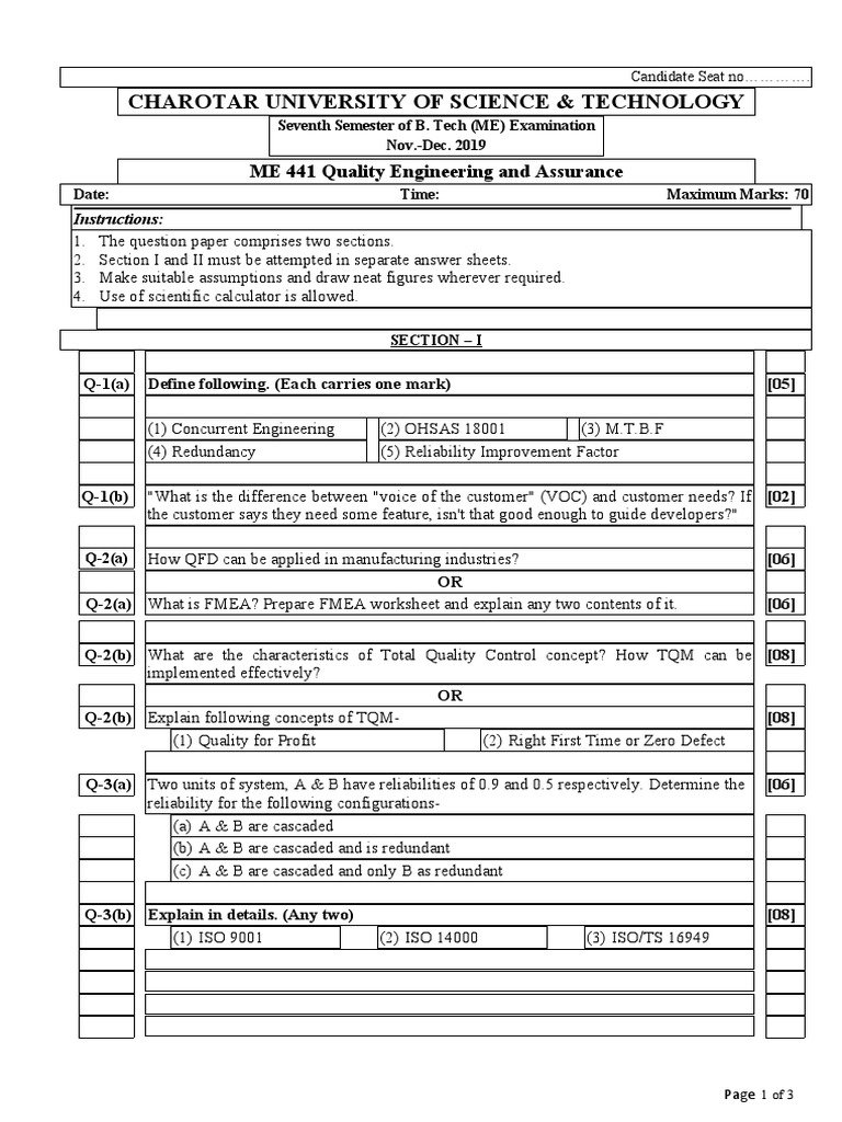 Qea 2019 | PDF | Reliability Engineering | Business Process