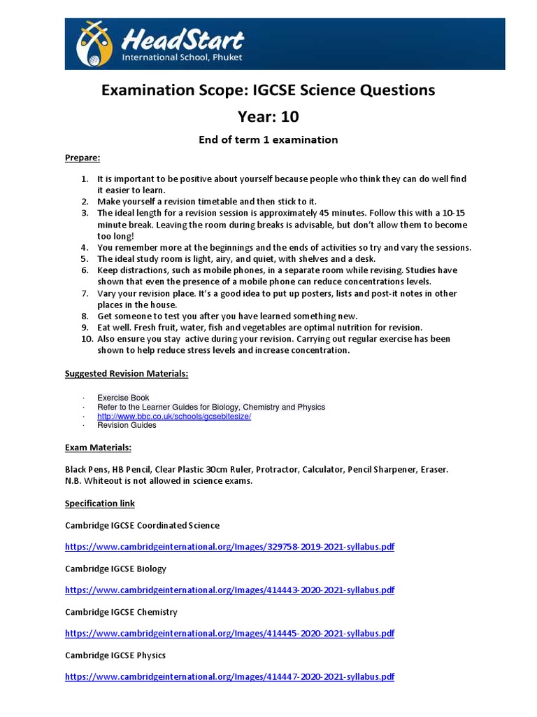 IGCSE Science Revision Guide | PDF | Newton's Laws Of Motion | Organisms