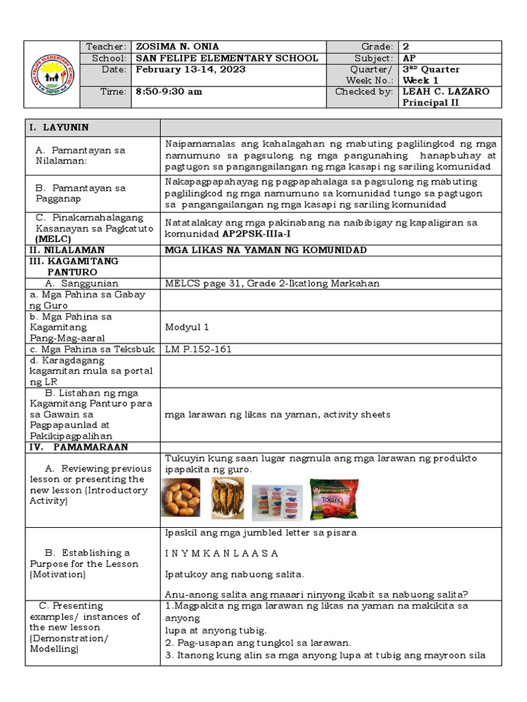 3 Quarter Week 1 Principal II I. Layunin | PDF