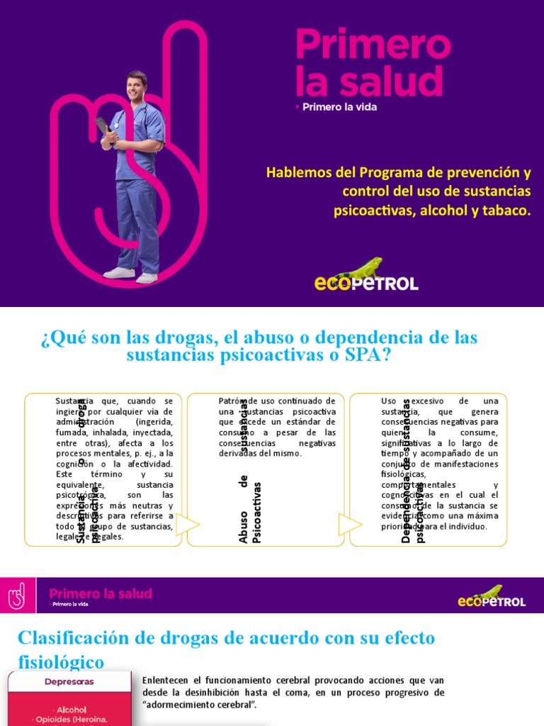 Sensibilización Programa de Drogas DRAFT | PDF | La dependencia de sustancias | Drogas Psicoactivas