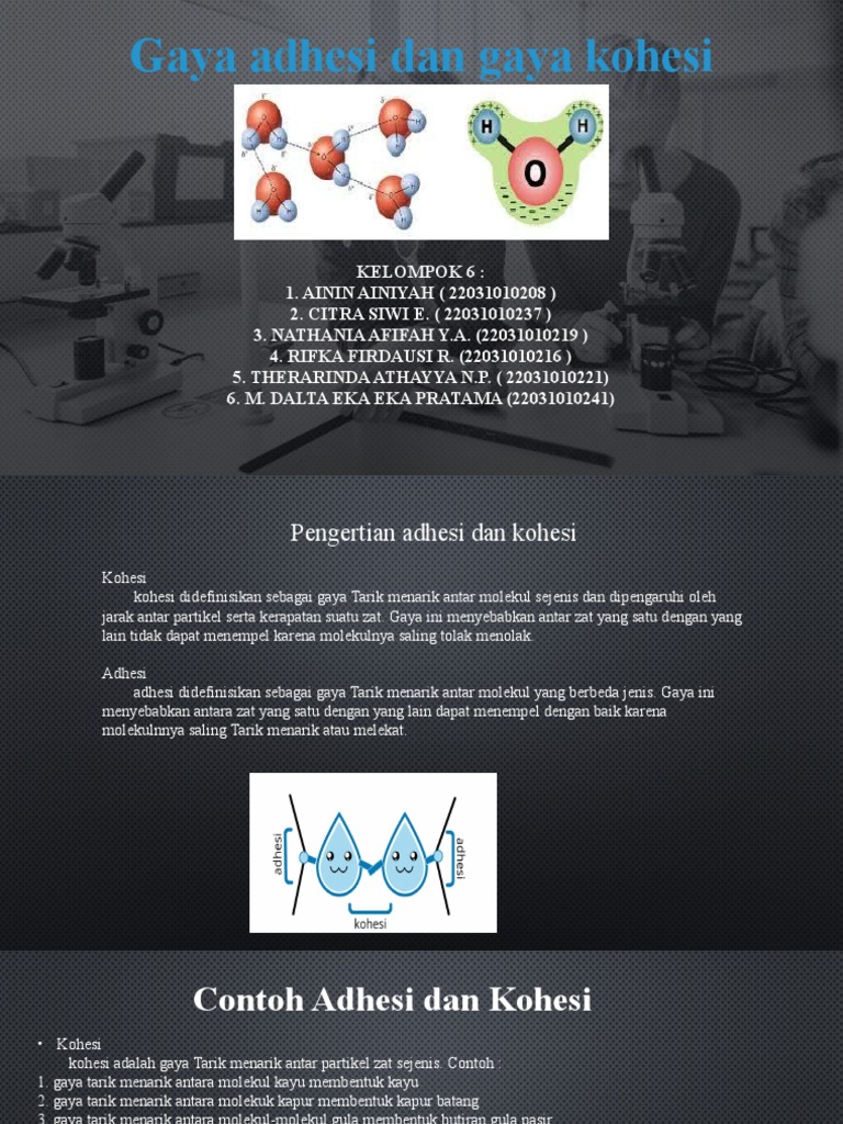 Gaya Adhesi Dan Kohesi | PDF