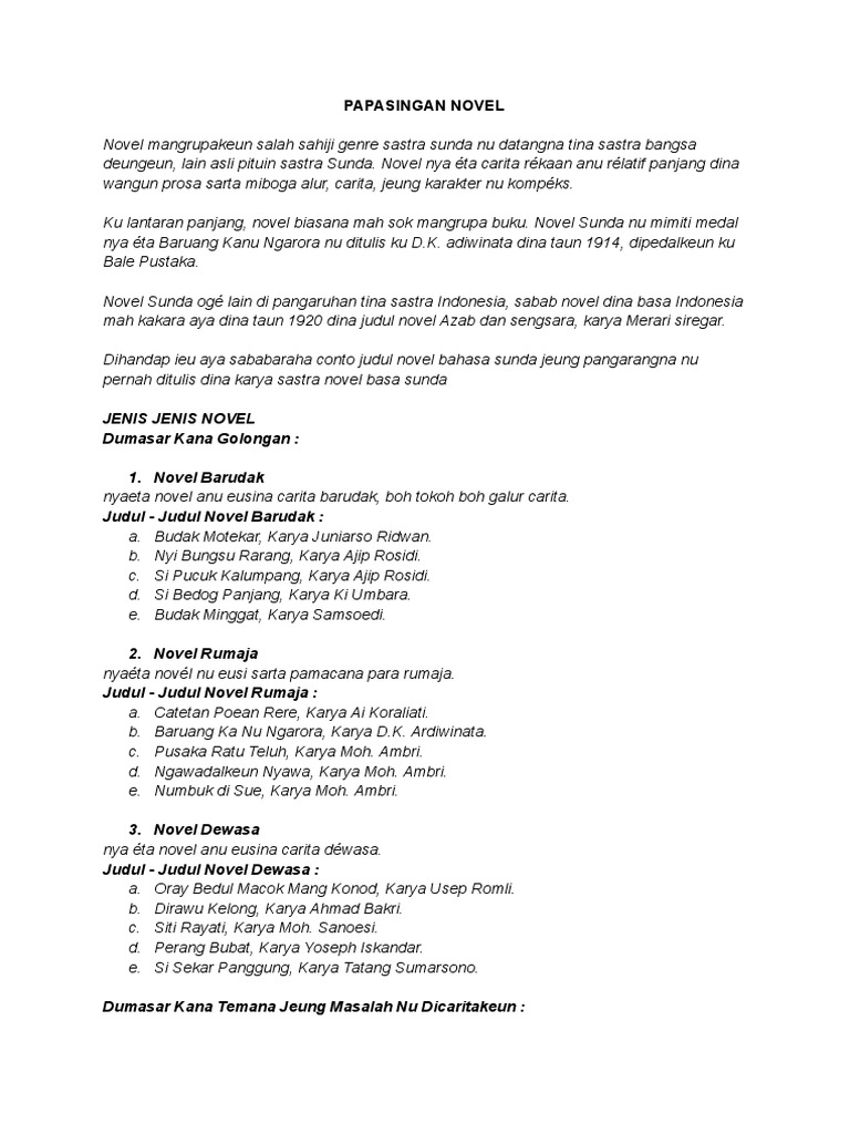 Papasingan Novel | PDF