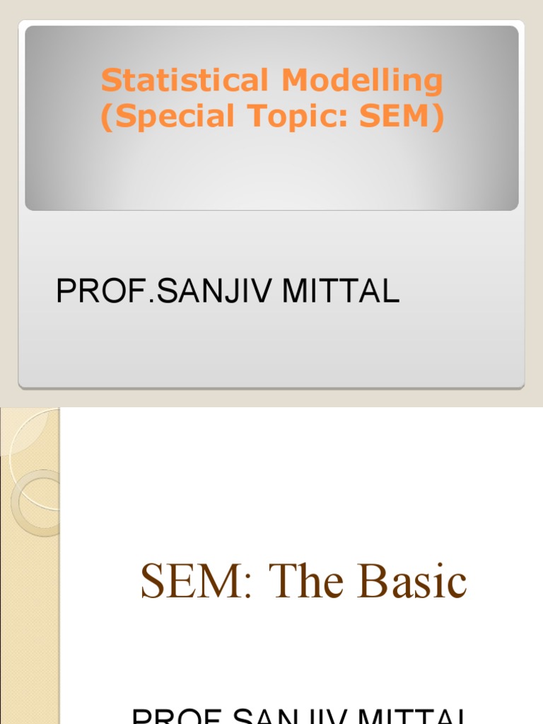 SEM Ppt2final | PDF | Structural Equation Modeling | Level Of Measurement