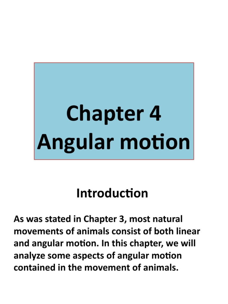 CH 4 Angular Motion | PDF | Pendulum | Force