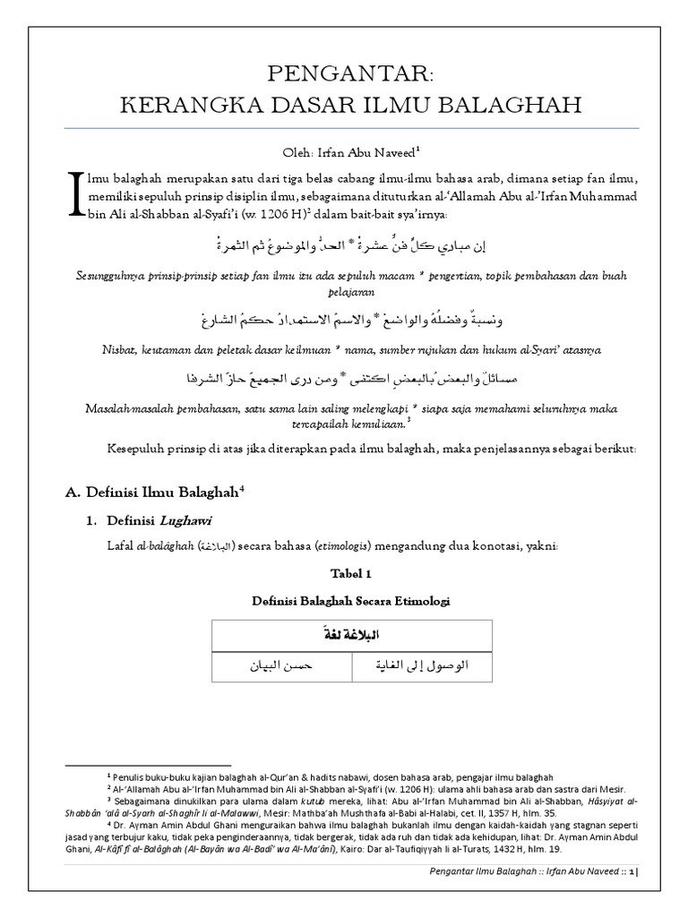 Pengantar Ilmu Balaghah | PDF