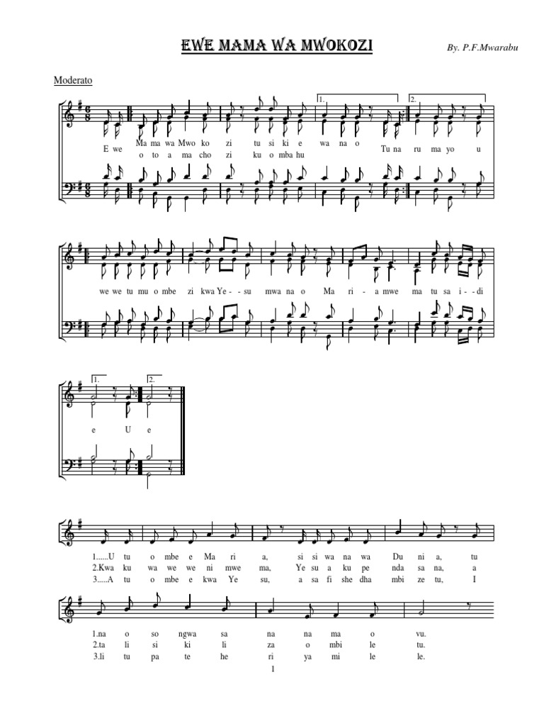 Ewe Mama Mwokozi | PDF