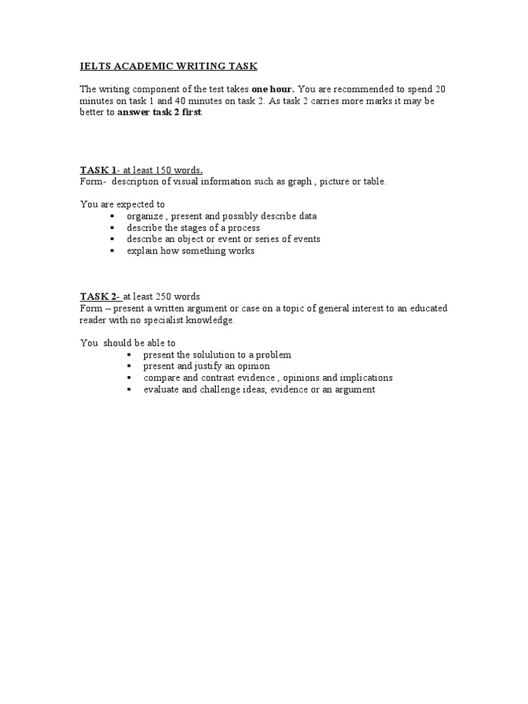 Ielts Academic Writing Task Guide Pdf Information Knowledge