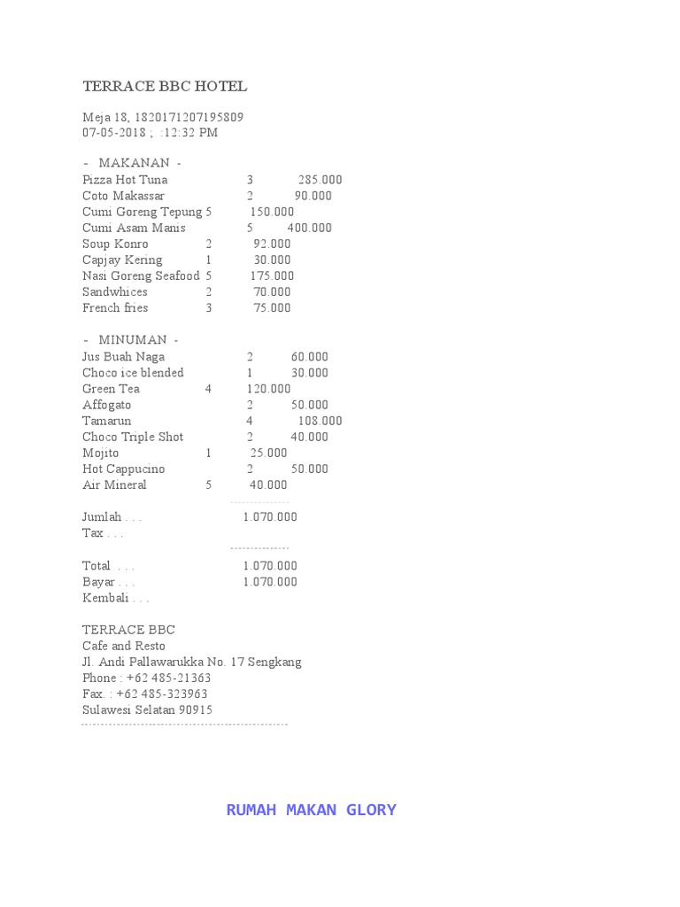 Terrace BBC Hotel | PDF