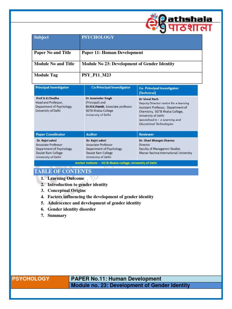Gender Role | PDF | Gender Identity | Gender