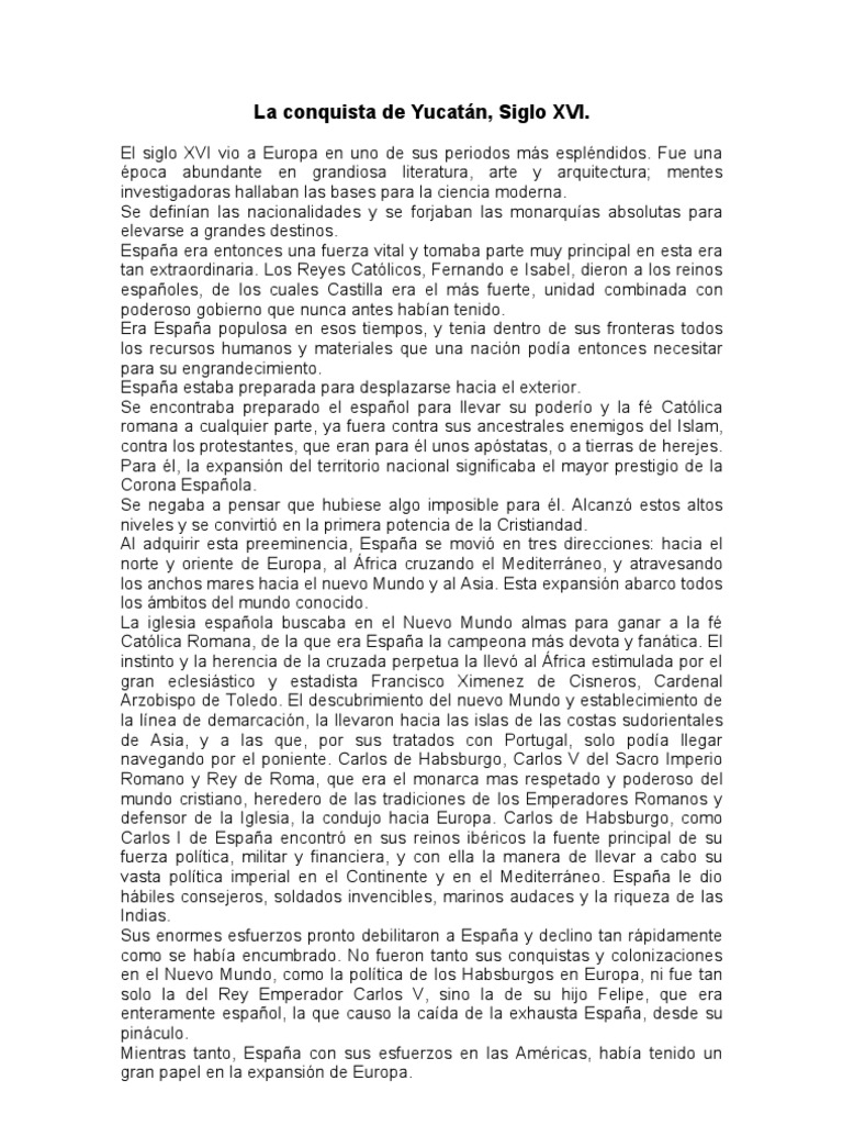 La Conquista De Yucatan Pdf Hernán Cortés Península De Yucatán