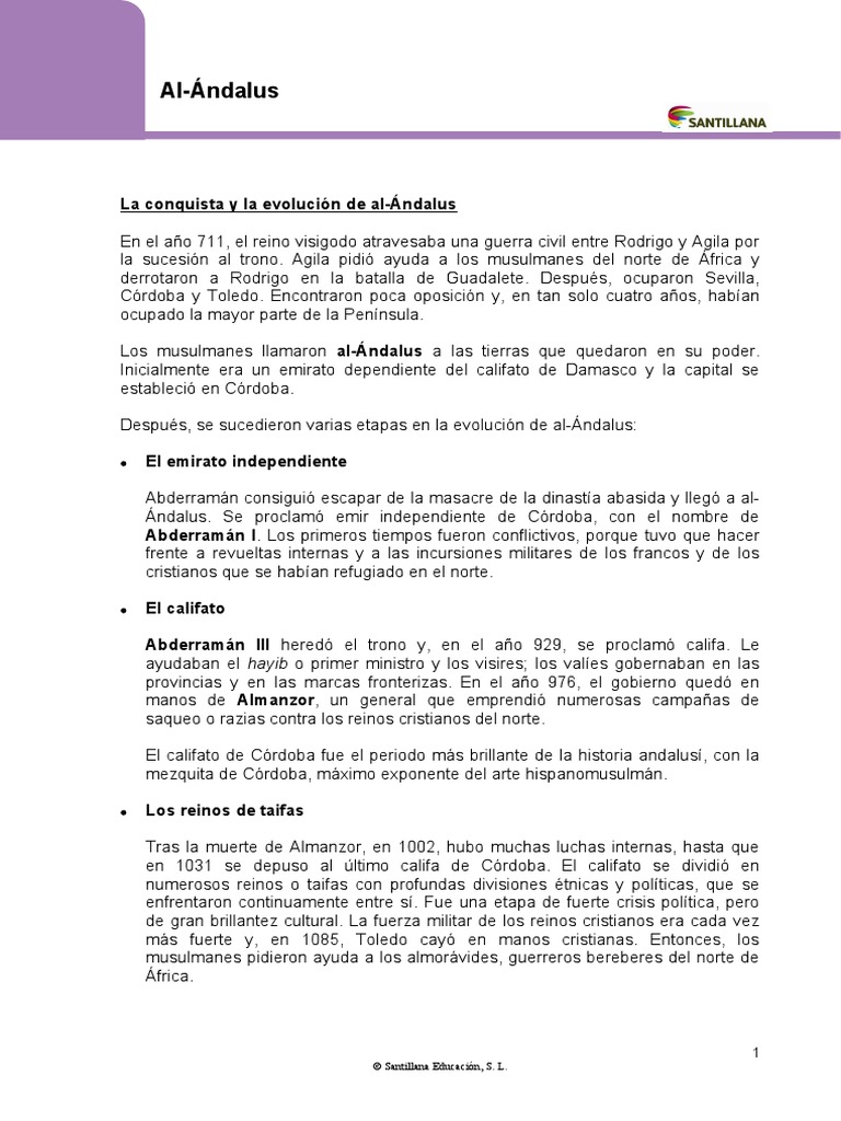 Ud5 Al Andalus Pdf Al Andalus Edades Medias
