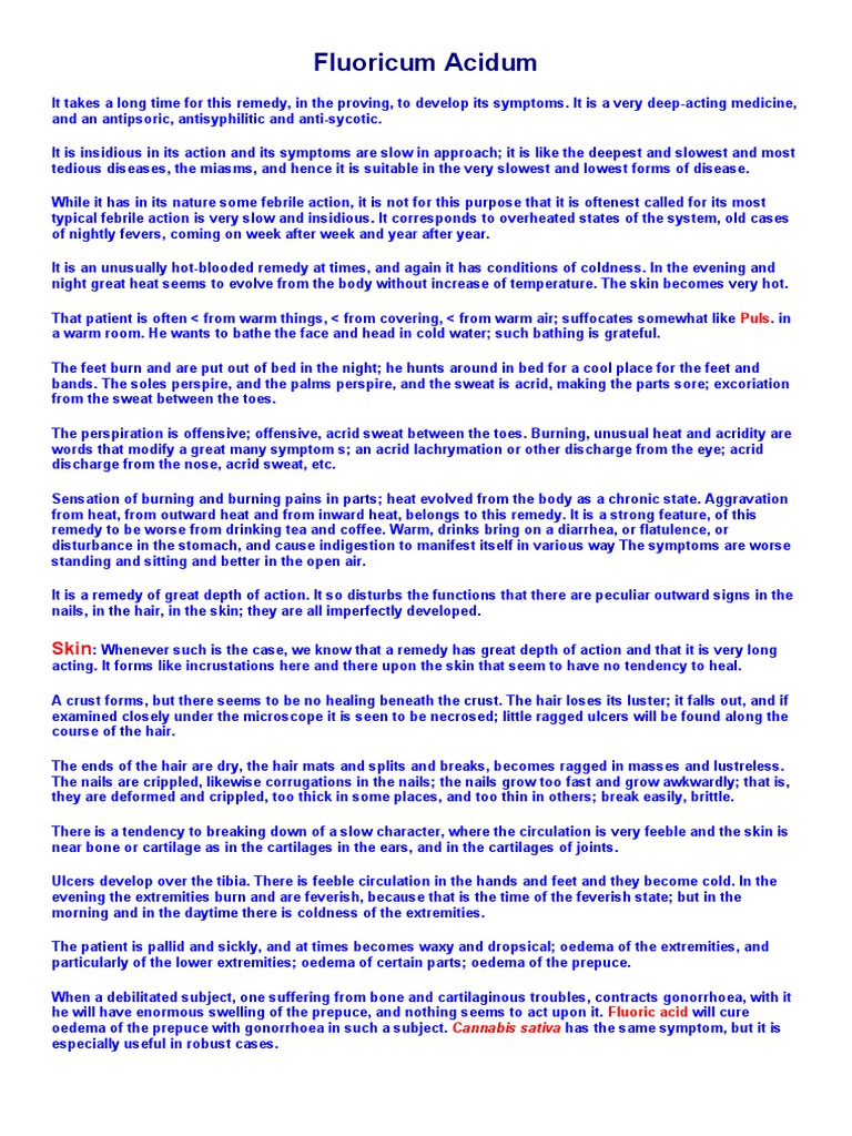 Flour Acid | PDF | Perspiration | Fever