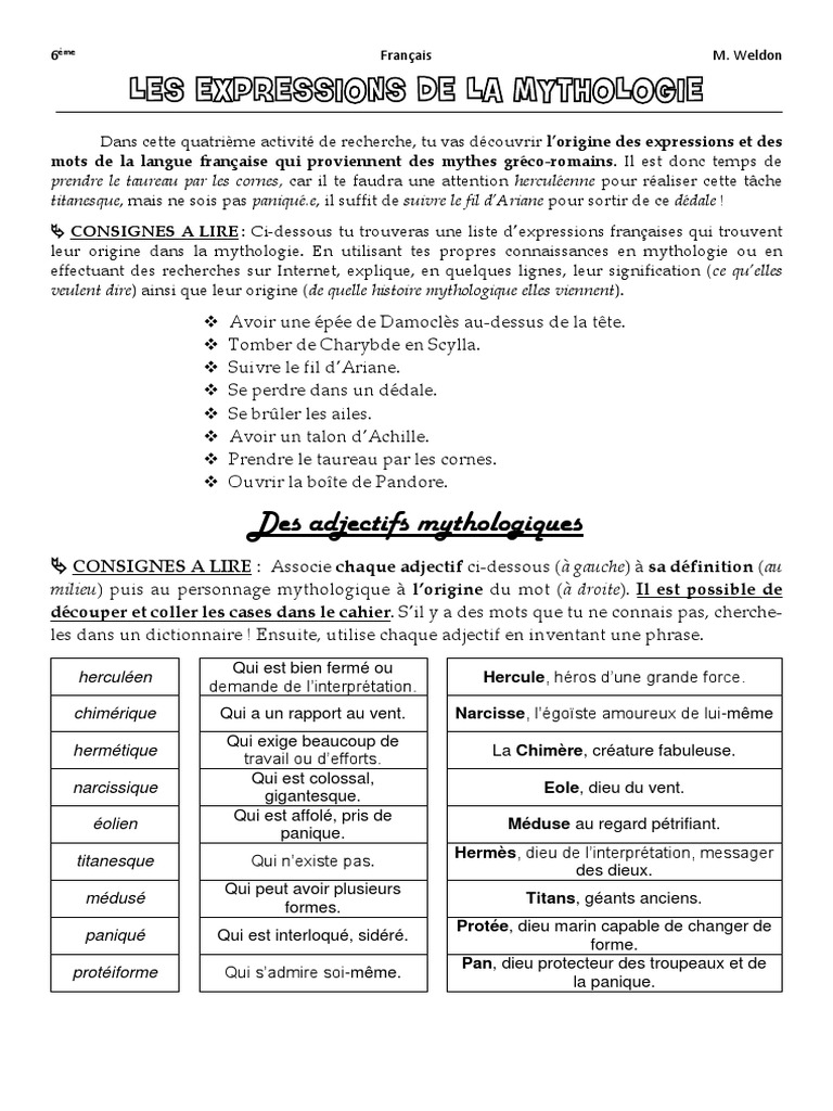 Expressions de la mythologie grecque | PDF | Médusa | Mythologie