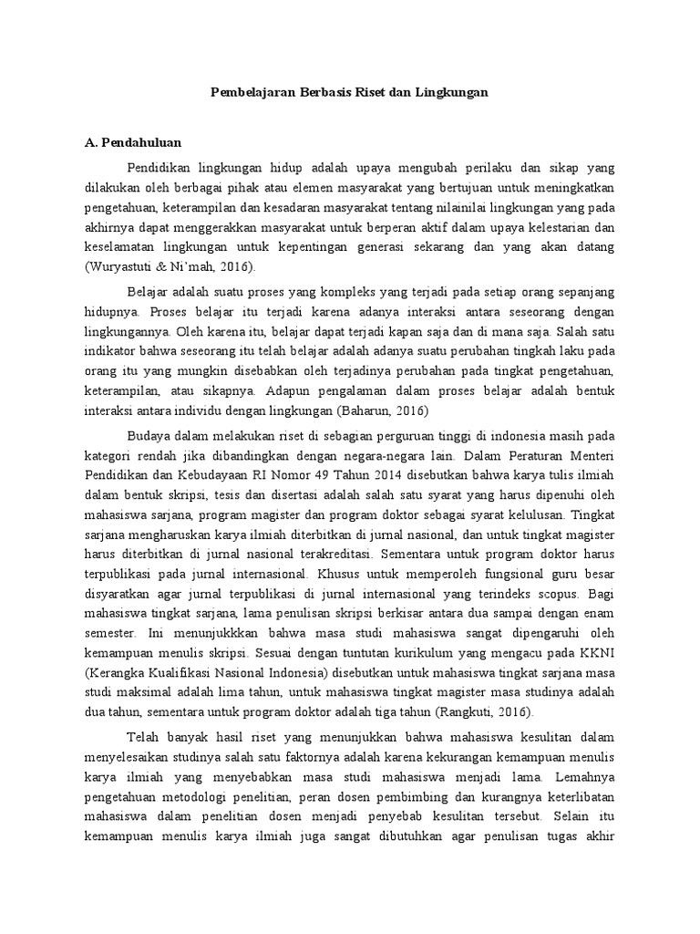 Pembelajaran Berbasis Riset | PDF | Karier & Perkembangan