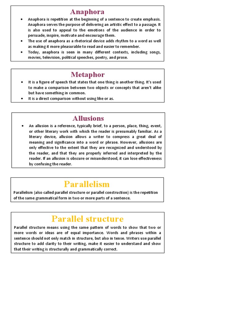 Literary Devices | PDF | Irony | Anthropomorphism