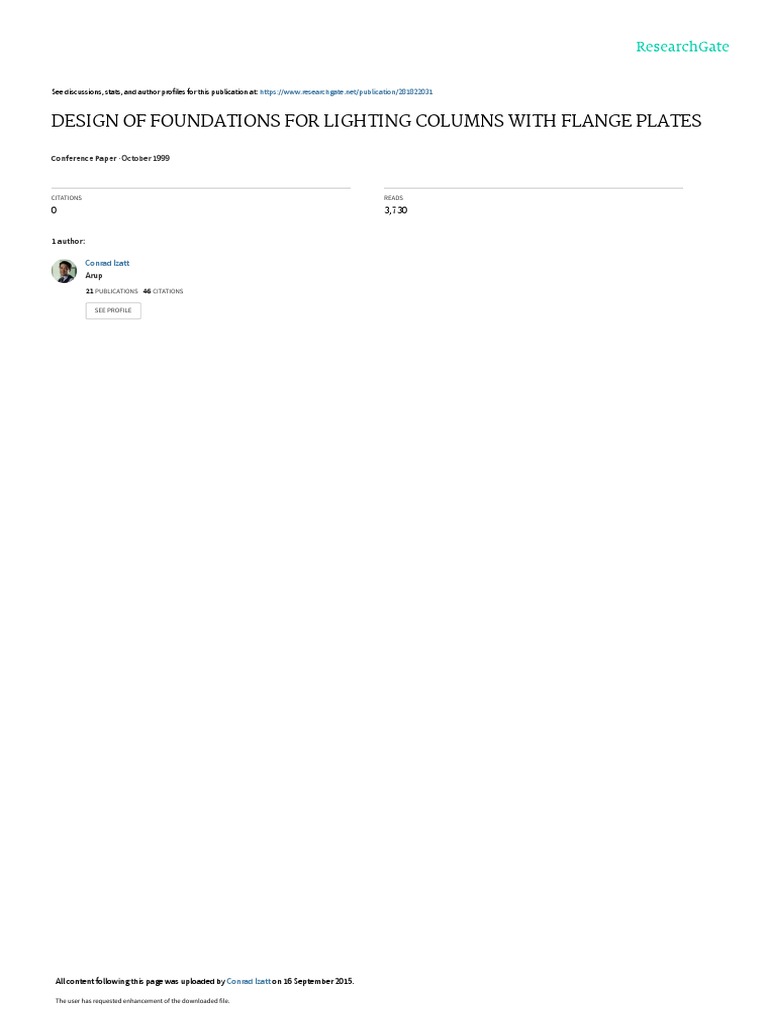 Lighting Column Foundations ILE Conf Sept1999 | PDF