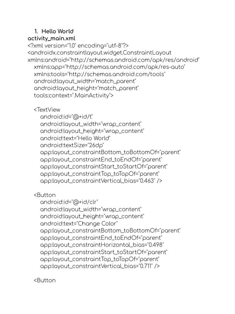 MAD Lab Programs | PDF | Android (Operating System) | Software Engineering MAD Lab Programs | PDF | Android (Operating System) | Software Engineering