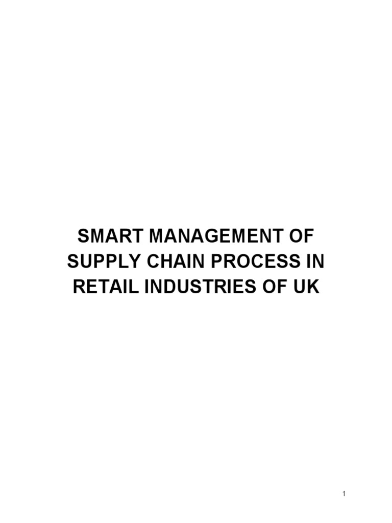 Smart Supply Chain in UK Retail | PDF | Supply Chain Management ...