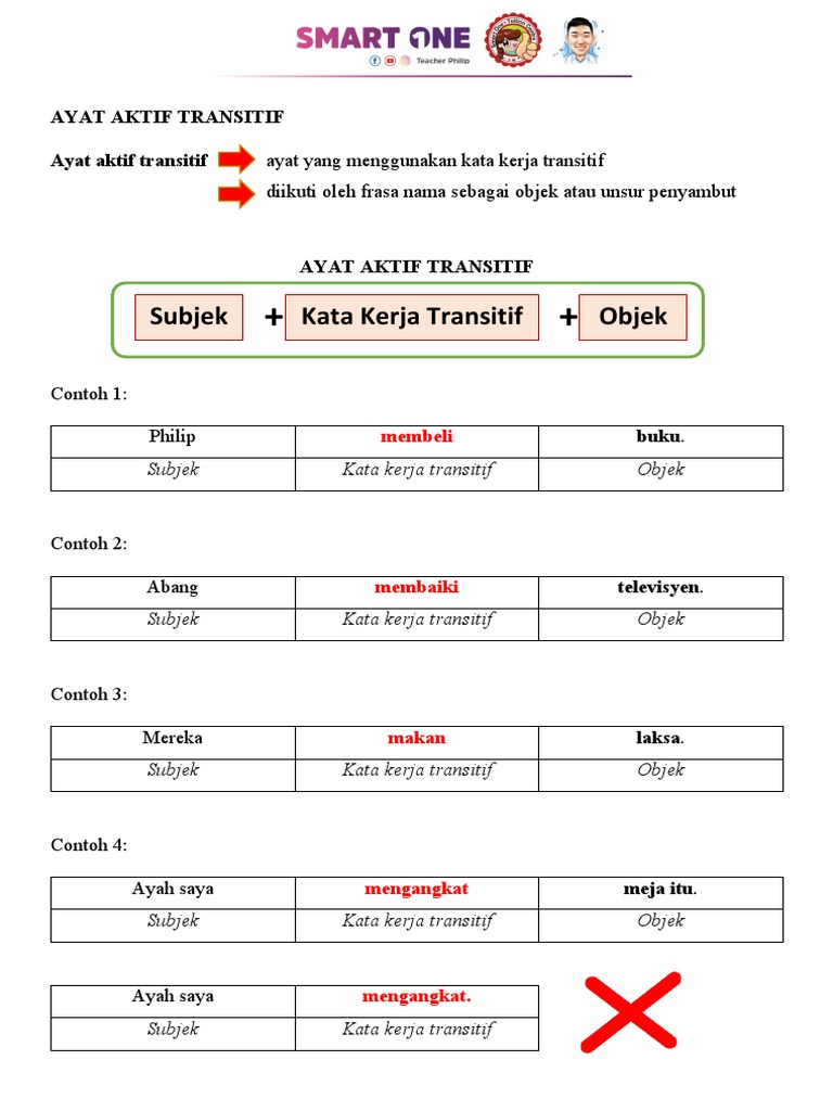 Ayat Aktif Transitif 10-4-22 | PDF