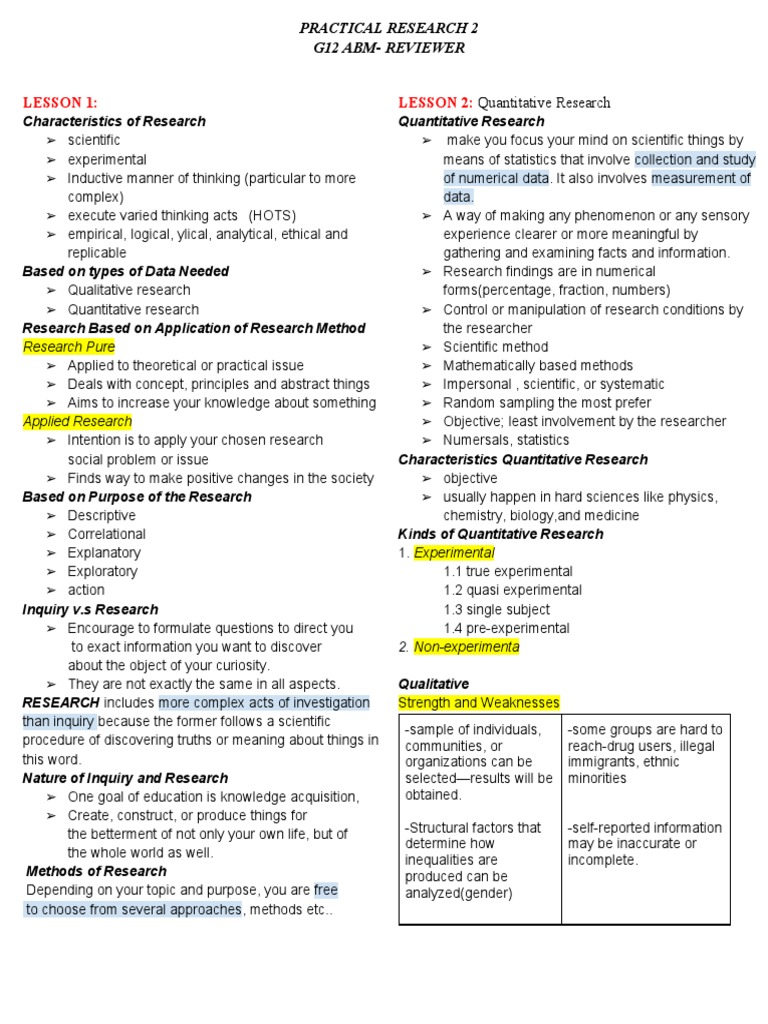 Pr2 Reviewer Pdf Dependent And Independent Variables Experiment