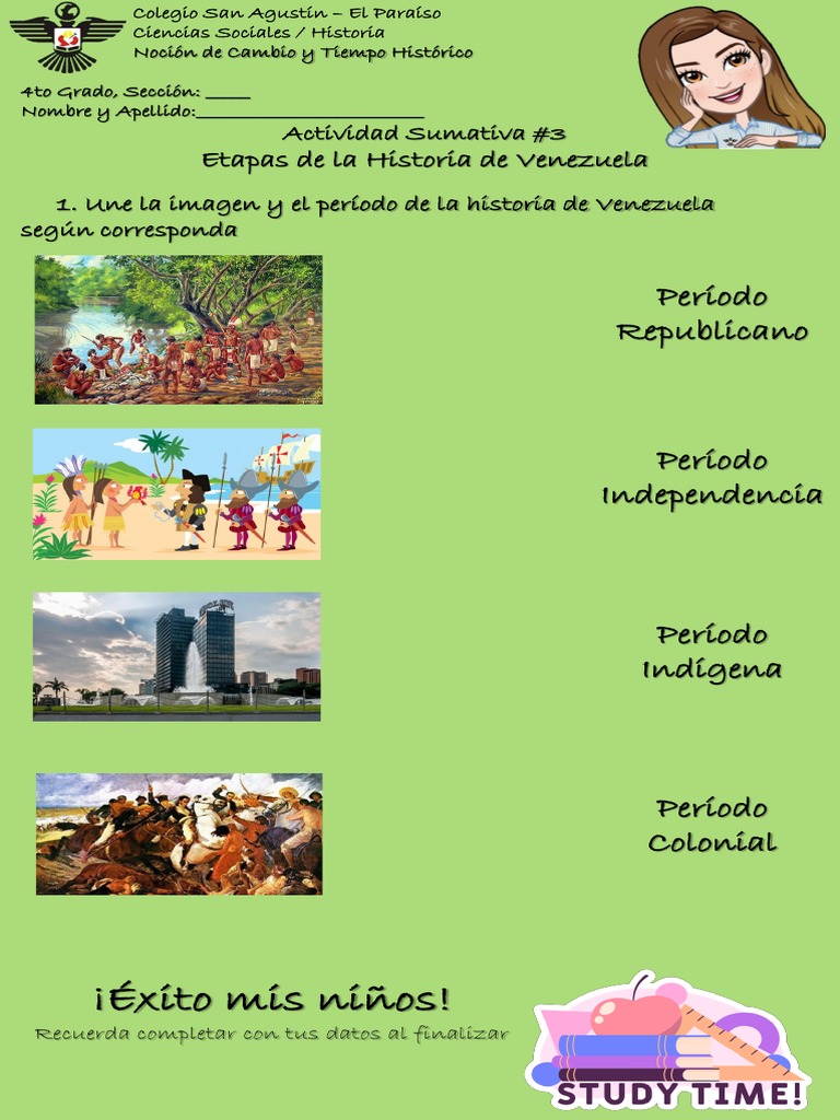 Actividad Sumativa Etsapas de La Historia de Vnzla Ficha | PDF Actividad Sumativa Etsapas de La Historia de Vnzla Ficha | PDF