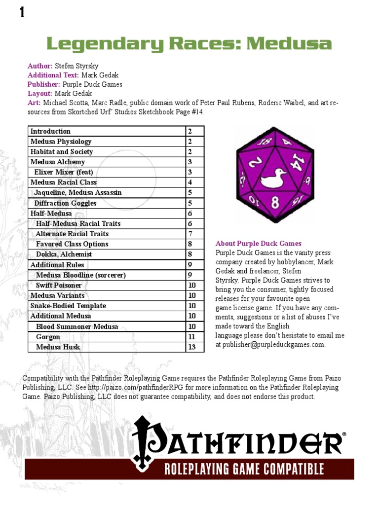 Legendary Races Medusa | PDF