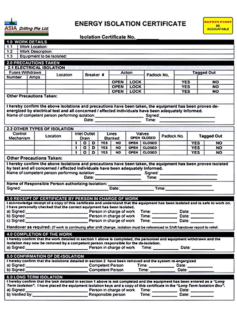 Energy Isolation | PDF