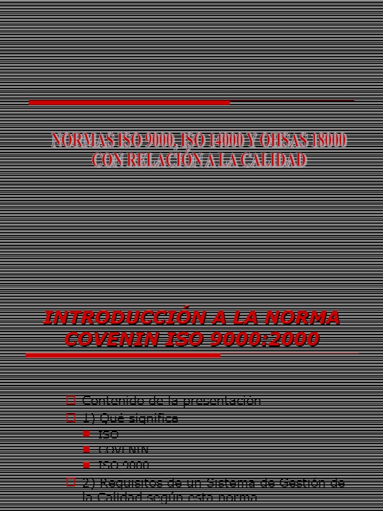 Normas Iso 9000 Iso 14000 y Ohsas 18000 | PDF Normas Iso 9000 Iso 14000 y Ohsas 18000 | PDF