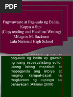 Lecture in Copyreading & Headline Writing - Unit Count and Printer's ...