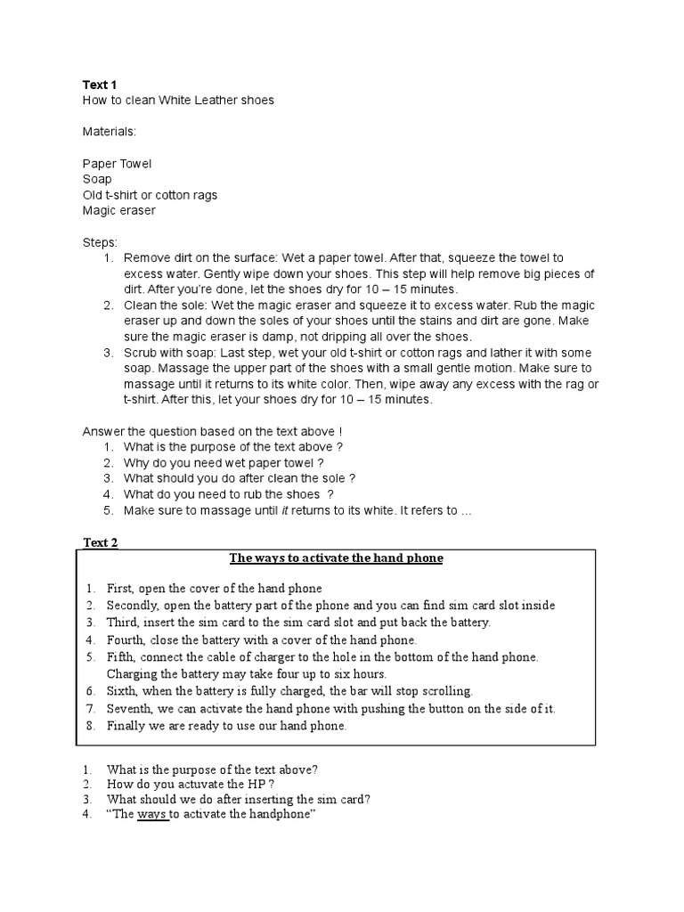 Soal Passive Dan Procedure | PDF | Shoe