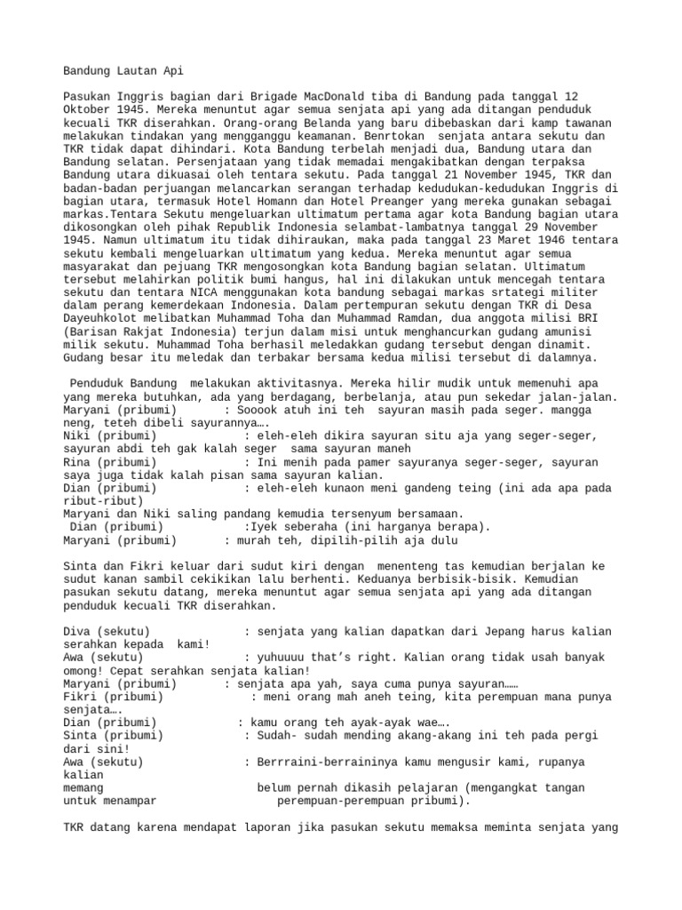 Bandung Lautan Api | PDF