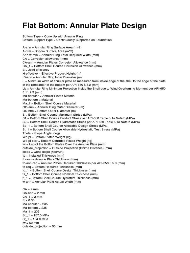 Annular Plate Design Guide | PDF