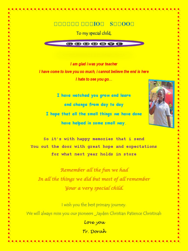 Yearbook Signing Message for Students | PDF