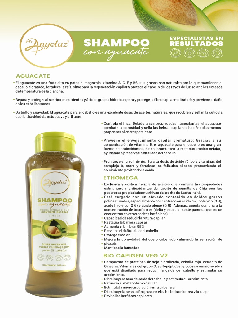 Ficha Técnica Shampoo de Aguacate | PDF