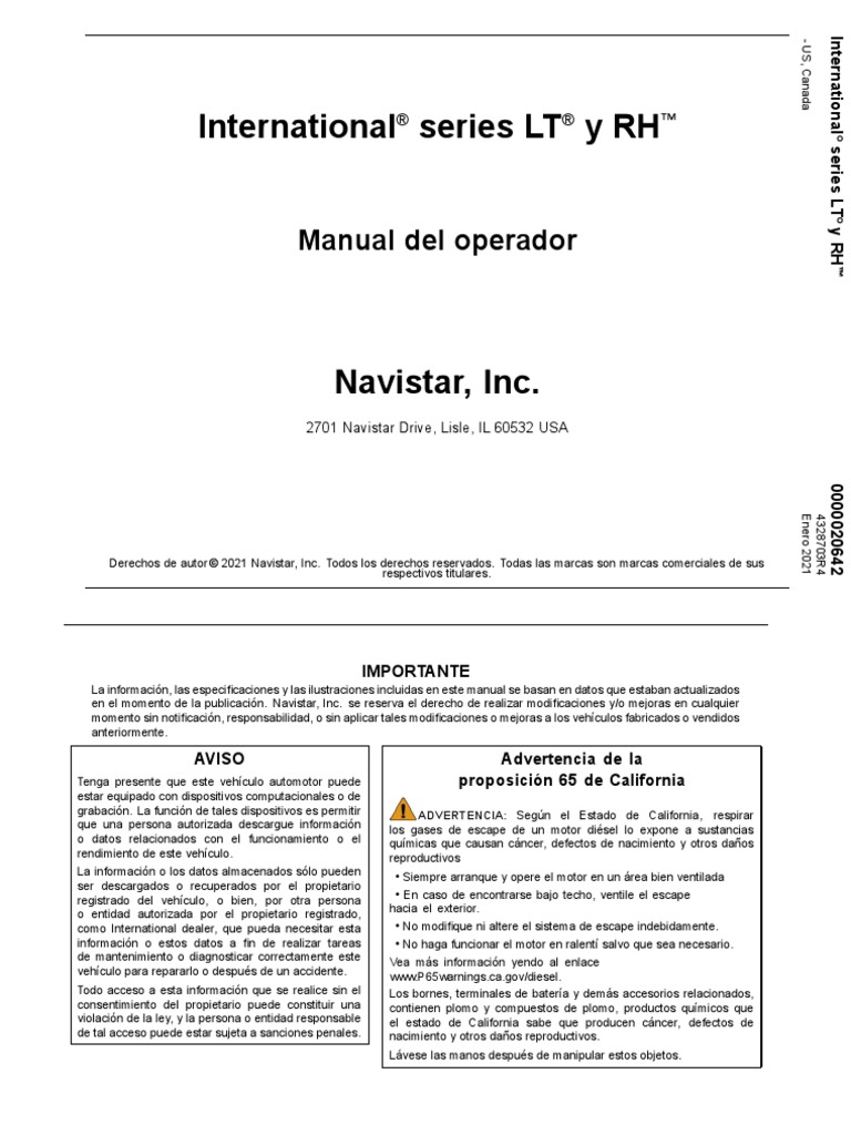Operacion y Mant. RH.lt Español | PDF