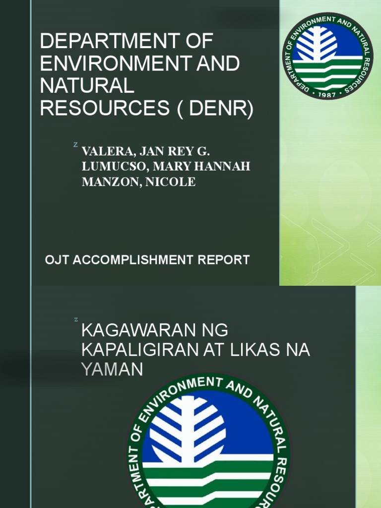 DENR | PDF | Natural Environment | Economies