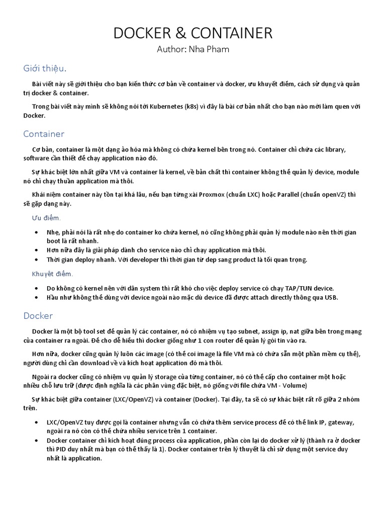 Docker&Container | PDF