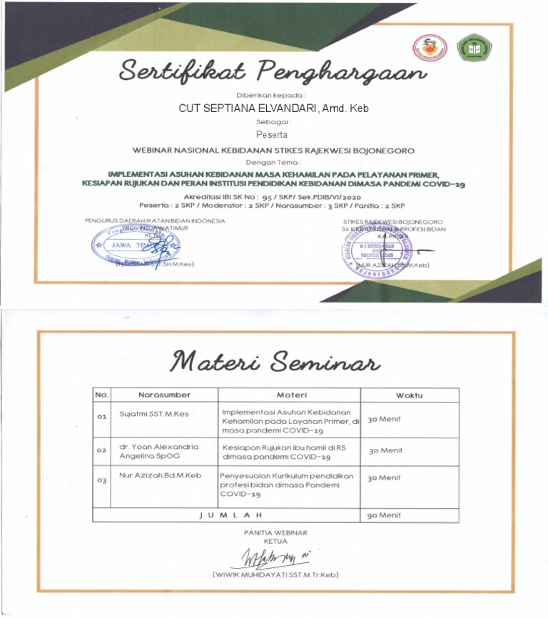 Cut Septiana Elvandari, Amd. Keb | PDF