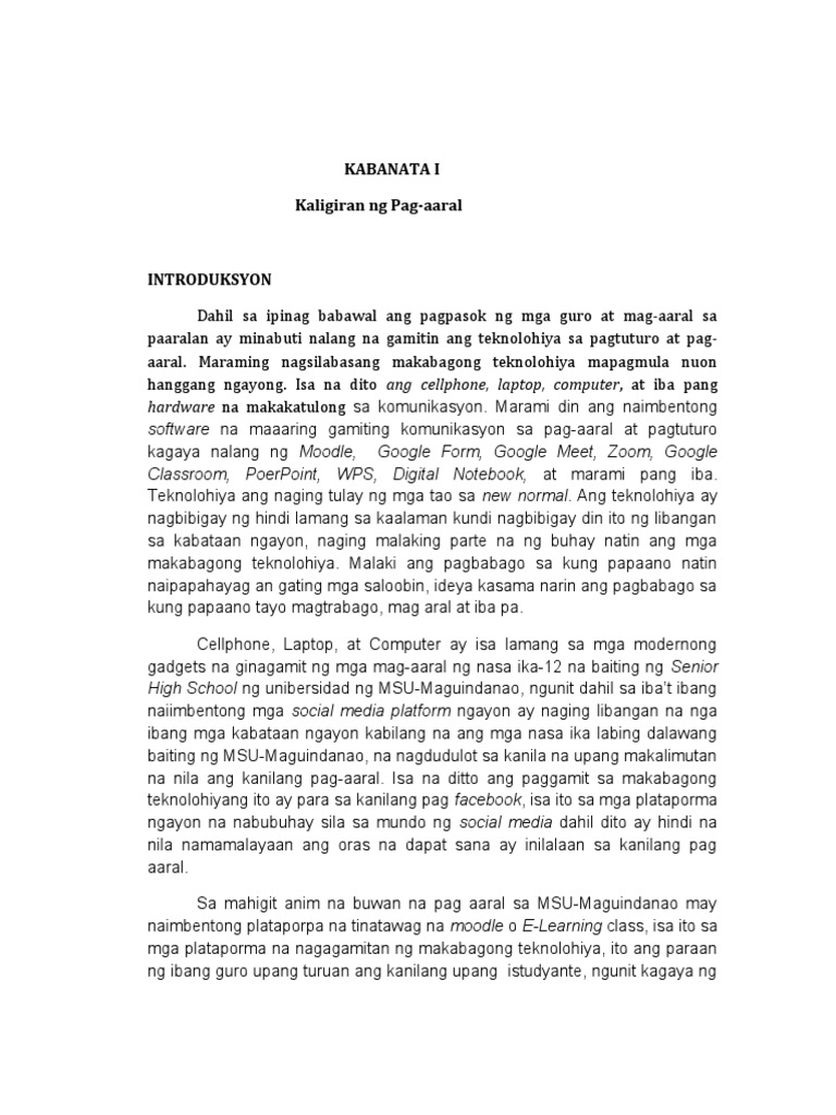 Epekto NG Makabagong Teknolohiya-2 | PDF