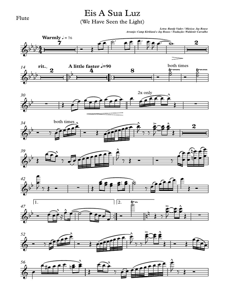 We Have Seen the Light - Flute | PDF
