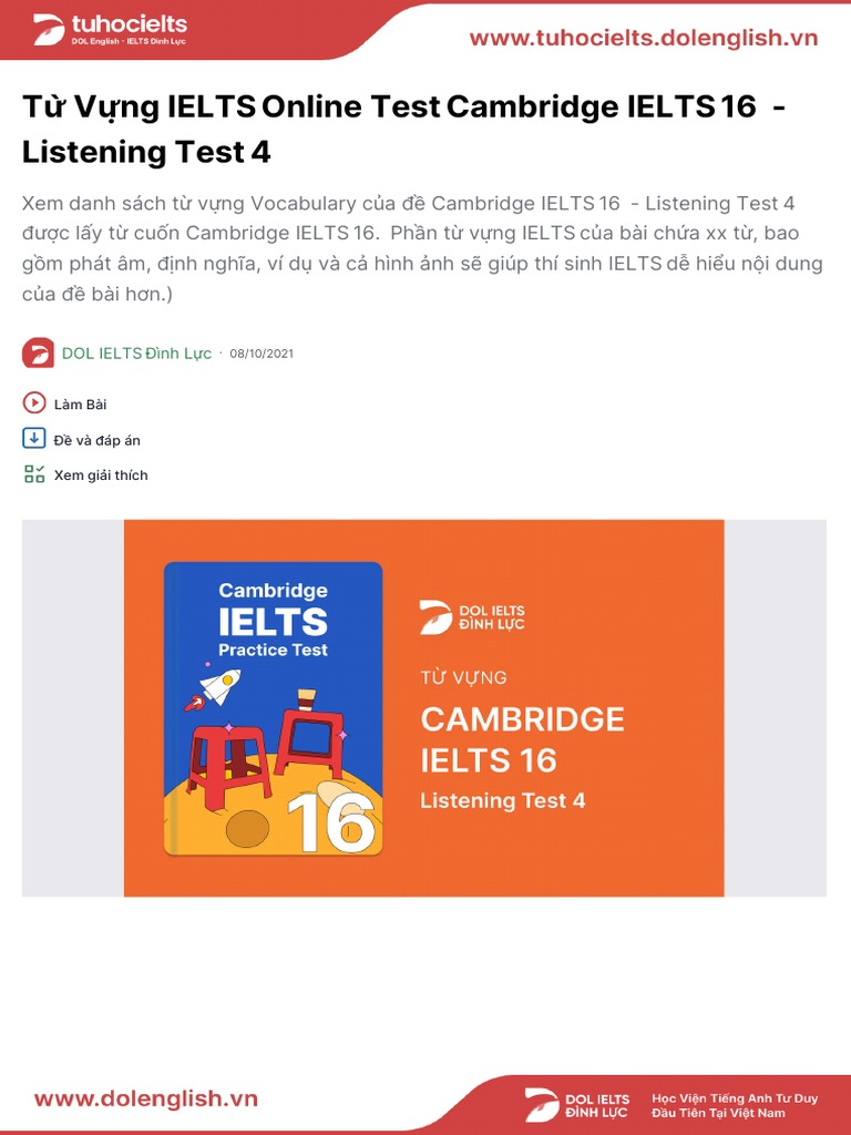 CAM16 - Listening Test 4 | PDF