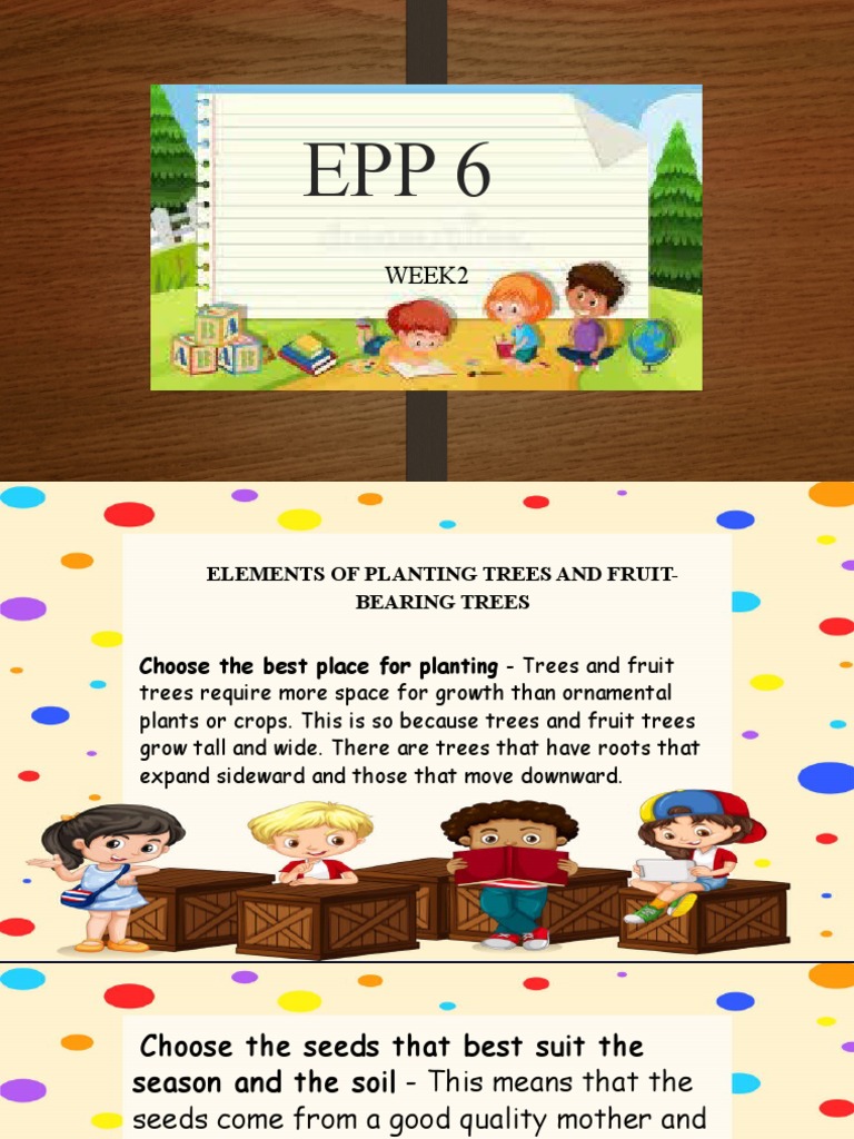 EPP 6 WEEK2 1STq. | PDF | Soil | Trees