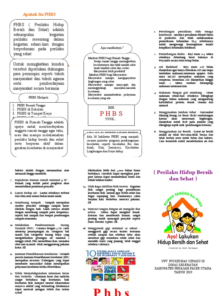 Leaflet PHBS | PDF