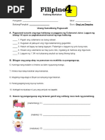 Summative Test Filipino 4 Quarter 1 | PDF