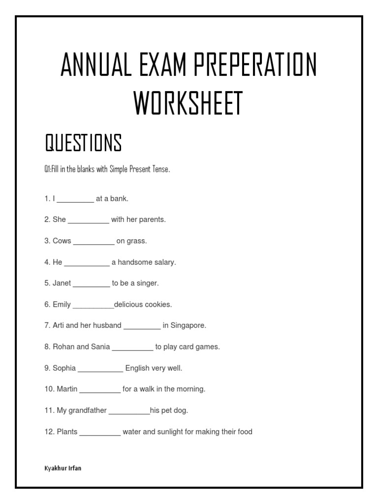 Annual Exam Preperation Worksheet | PDF | Pinniped
